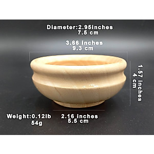 Tubibu Set of 6 Ash Wood Mini Bowls Set, Handmade, Handcrafted Wooden Mini Bowls, Pinch Bowls, Condiment Cups, Salt Cellars, Dip Sauce, Nuts, Candy, Fruits, Appetizer, and Snacks