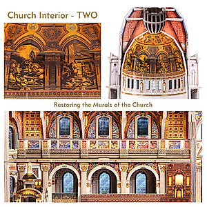 CubicFun 3D Puzzle for Adults Moveable Notre Dame de Paris Church Model Kits Large Challenge French Cathedral Brain Teaser Architecture Building, 293 Pieces Christmas Decorations