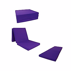 D&D Futon Furniture Purple Shikibuton Trifold Foam Bed 75 x 27 x 3, 1.8 lbs high Density, Floor Folding Mat