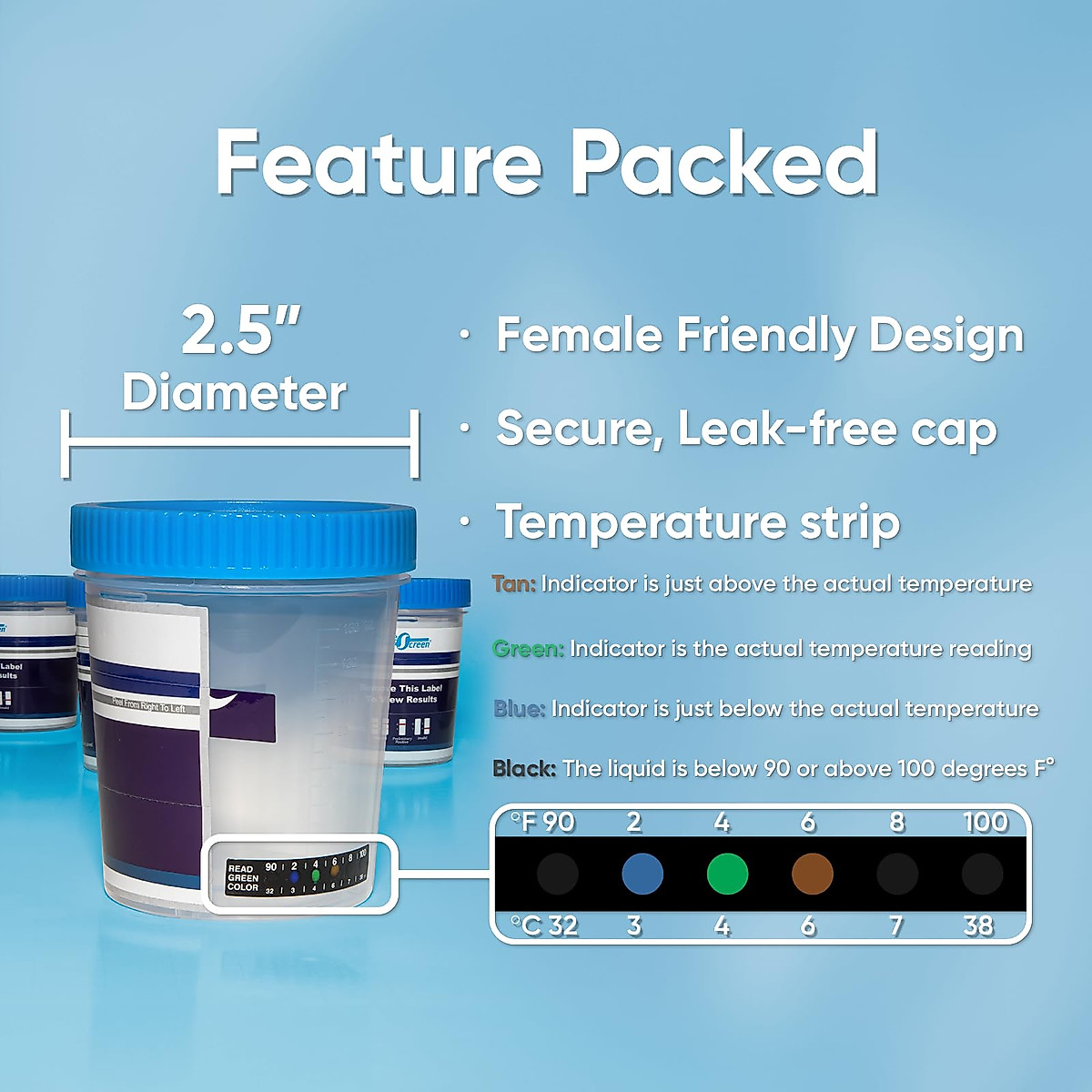 Prime Screen-5 Panel Multi Drug Urine Test Compact Cup (AMP,COC,mAMP/MET,OPI,THC) T-Cup -[10 Pack]-CDOA-254