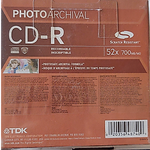 TDK Photo archival Scratch Resistant CD-R 10-Pack