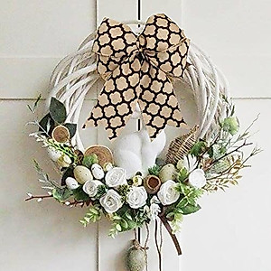 Quatrefoil Wired Ribbon for Wreath, Burlap Black Check Wired Edge Ribbon, Farmhouse Ribbon for Gift Wrap, DIY Craft, 2.5”x10yds