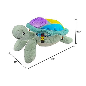MEAVIA Weighted Sensory Lap Pad Sea Turtle Plush, Stuffed Turtle Toy with Detachable Lap Pillow, FEELix Collection