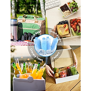 SEEPER Ice Packs for Coolers, Materials Eco-Friendly, Reusable Long Lasting Freezer Packs for Lunch Bags/Boxes, Air Cooler, Food Preservation, Medical Emergencies, Transport, First Aid Sprains