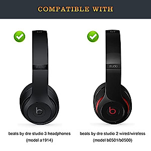 Studio 3 Wireless Headband as Same as The OEM Replacement Arch Band Studio3 Parts Accessories Compatible with Beats by Dr. Dre Studio 3/A1914 Studio 2 Wired/Wireless Headphones (Matte Black)