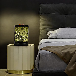 Enaroma Butterfly Black Electric Fragrance Wax Melts Warmer Oil Melter Scented Tart Burner for Home Decor