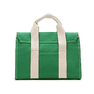 Top Handle Handbag Women Tote Bag Shoulder Canvas Fashion Crossbody Bag Casual Purse Flap Satchel Bag, Green