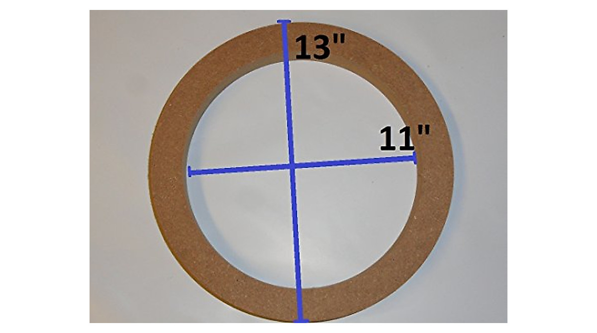 12" MDF Speaker Subwoofer Spacer Rings Kit + Gorilla Glue