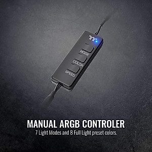 Thermaltake TH120 ARGB Motherboard Sync Edition Intel LGA1700 Ready/AM5/AMD All-in-One Liquid Cooling System 120mm High Efficiency Radiator CPU Cooler CL-W285-PL12SW-B, Black