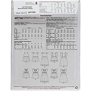 McCall Pattern Company Children's/Girls' Dresses Pattern, Sizes 2-5