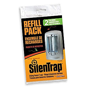 Catchmaster SilenTrap Flying Insect Trap Replacement Boards 2Pk, Electric Fly Traps for Indoors, Bug Catcher Refill, Glue Boards UV Light Anti-Mosquito Device & Gnat Killer, Pet Safe Home Pest Control