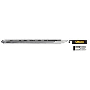 OLFA 9mm Stainless Steel Graphics Knife (SAC-1) - Multi-Purpose Retractable Art Utility Precision Knife w/Snap-Off Blade, Replacement Blades: Any OLFA 9mm Blade