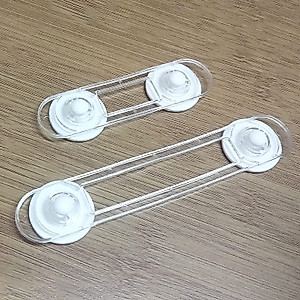 Yyinone 10pcs Baby Safety Strap Locks for Cabinets, Drawers, Fridge, Dishwasher, Toilet Seat, Closet, Oven,Trash Can, Adhesive No Drilling Child Proofing Safety Locks