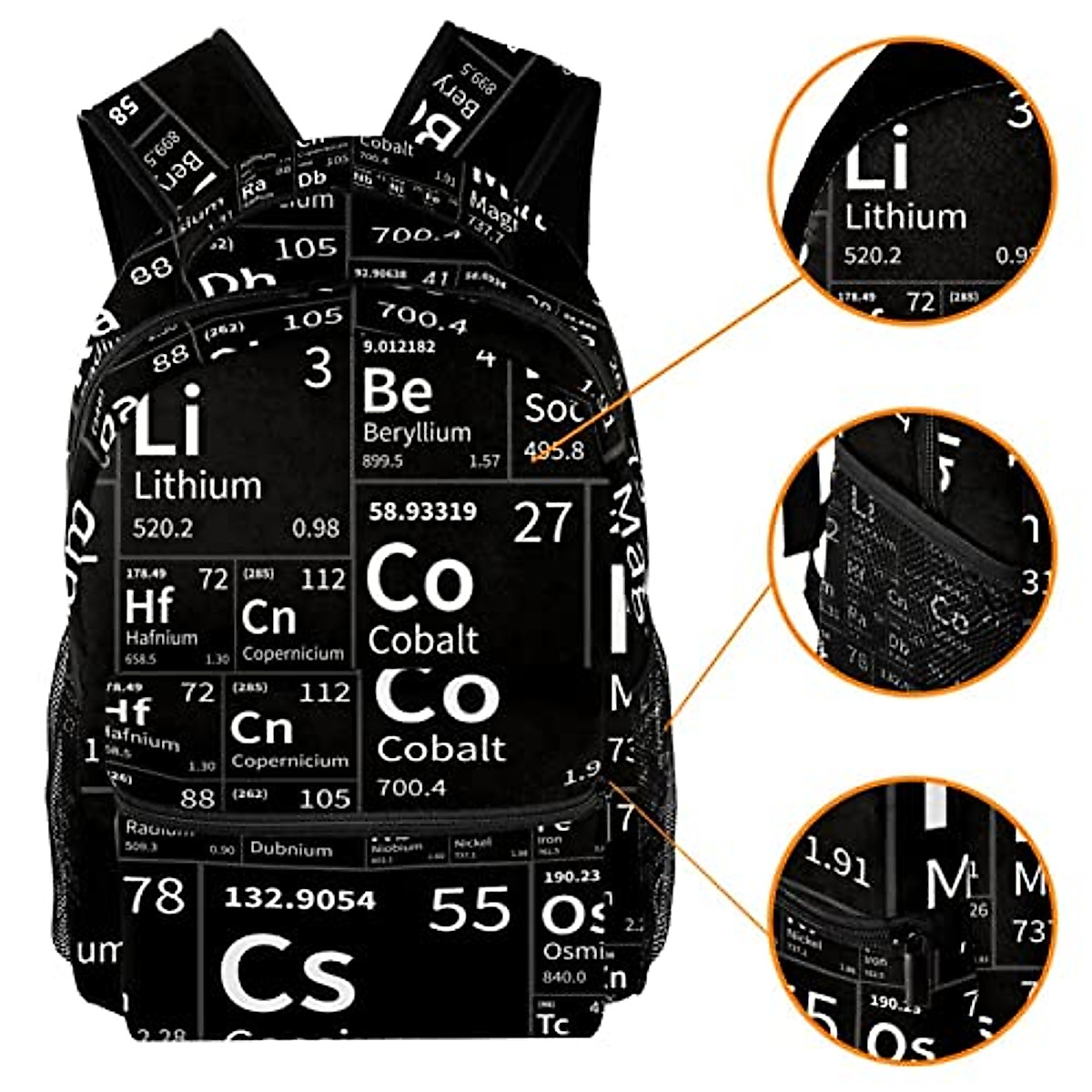 VBFOFBV Travel Backpack, Laptop Backpack for Women Men, Fashion Backpack, Blackboard Periodic Table of Chemical Elements