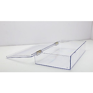 Clear Hinged Plastic Box 10 3/8" L x 6" W x 2" H - 1 Piece Per Pack