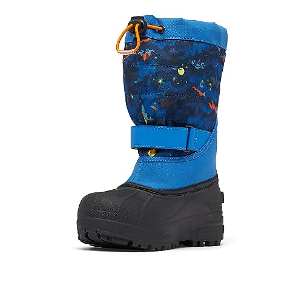 Columbia Youth Unisex Powderbug Plus II Print, Bright Indigo/Bright Orange, 2