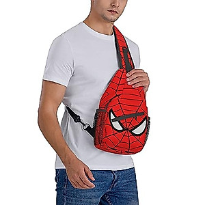 Super hero Sling Bag Red Lightweight fanny Backpack Durable Crossbody Shoulder Bag for Men Women Travel Hiking Work