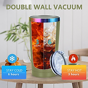 Icesip 20oz Tumbler with Lid And Straw,Stainless Steel Vacuum Insulated Mug,Double Wall Vacuum Insulated Coffee Cups for Cold & Hot Drinks,Insulation Travel Tumblers Cups