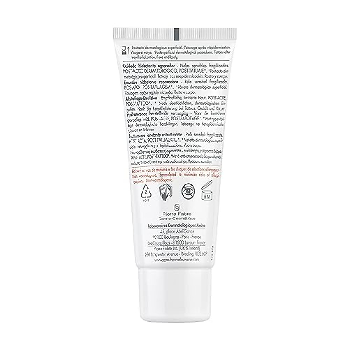 Eau Thermale Avène Cicalfate+ Hydrating Skin Recovery Emulsion - Post-Procedure & Post-Tattoo Restoration - Postbiotic Skincare - Non-Comedogenic & Paraben-Free - 1.3 fl. oz.