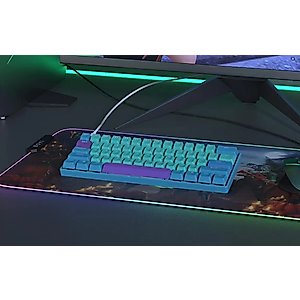BOYI 60% Cherry MX Switch Green Mini Mechanical Keyboard, 61 Key Mini RGB PBT Keycap Type-C Wired NKRO Programmable Mechanical Gaming Keyboard(Cherry MX Brown Swtich)