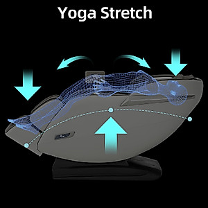 MassaMAX Full Body Massage Chair, Zero Gravity Recliner with Yoga Stretch, SL Track, Airbags, Heating, Touch Screen, and Foot Massage (MD906-Beige)
