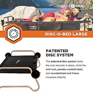 Disc-O-Bed Large, with 2 Side Organizers, Black