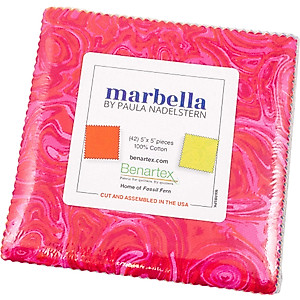 Paula Nadelstern Marbella 5X5 Pack 42 5-inch Squares Charm Pack Benartex