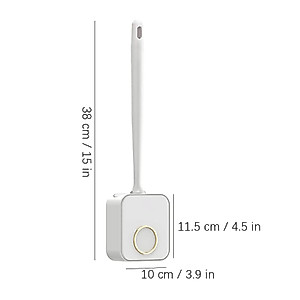 SAAKO Toilet Bowl Brush Wall Mounted Floor Toilet Brush Silicone Toilet Cleaner Brush Toilet Brush Holder with Lid Design