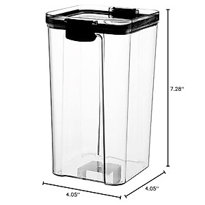 Rvikurc Airtight Food Storage Containers with Lids, Anti Leak Cereal Flour Storage with 4-Side Locks for Solid Food Sugars Soups and Sauces, Freezer-Safe Plastic Pantry Kitchen Organizations