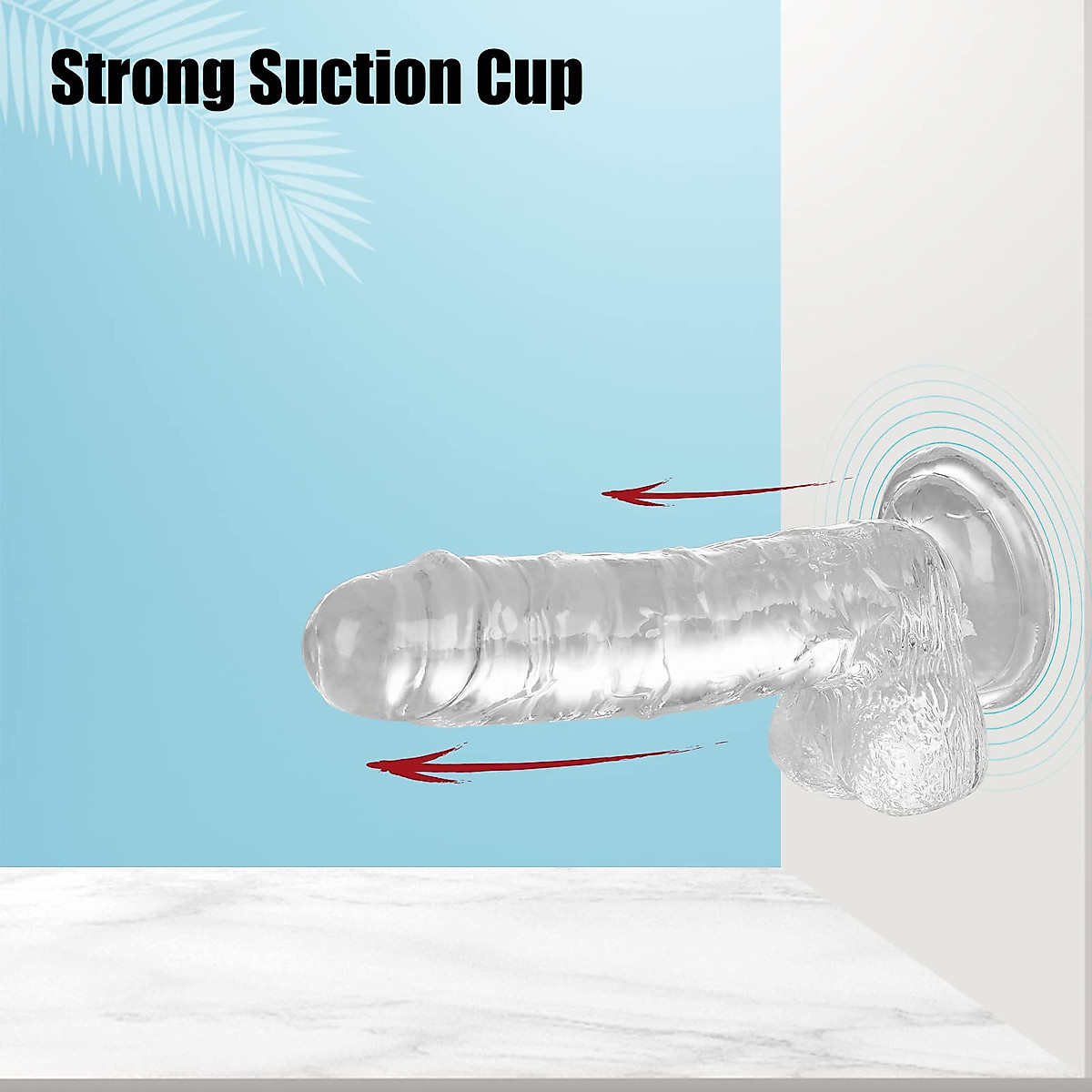 7.2 inch Realistic Dildo with Strong Suction Cup, Jelly Dildo,with Body-Safe Material for Beginner, Women,Men and Gay