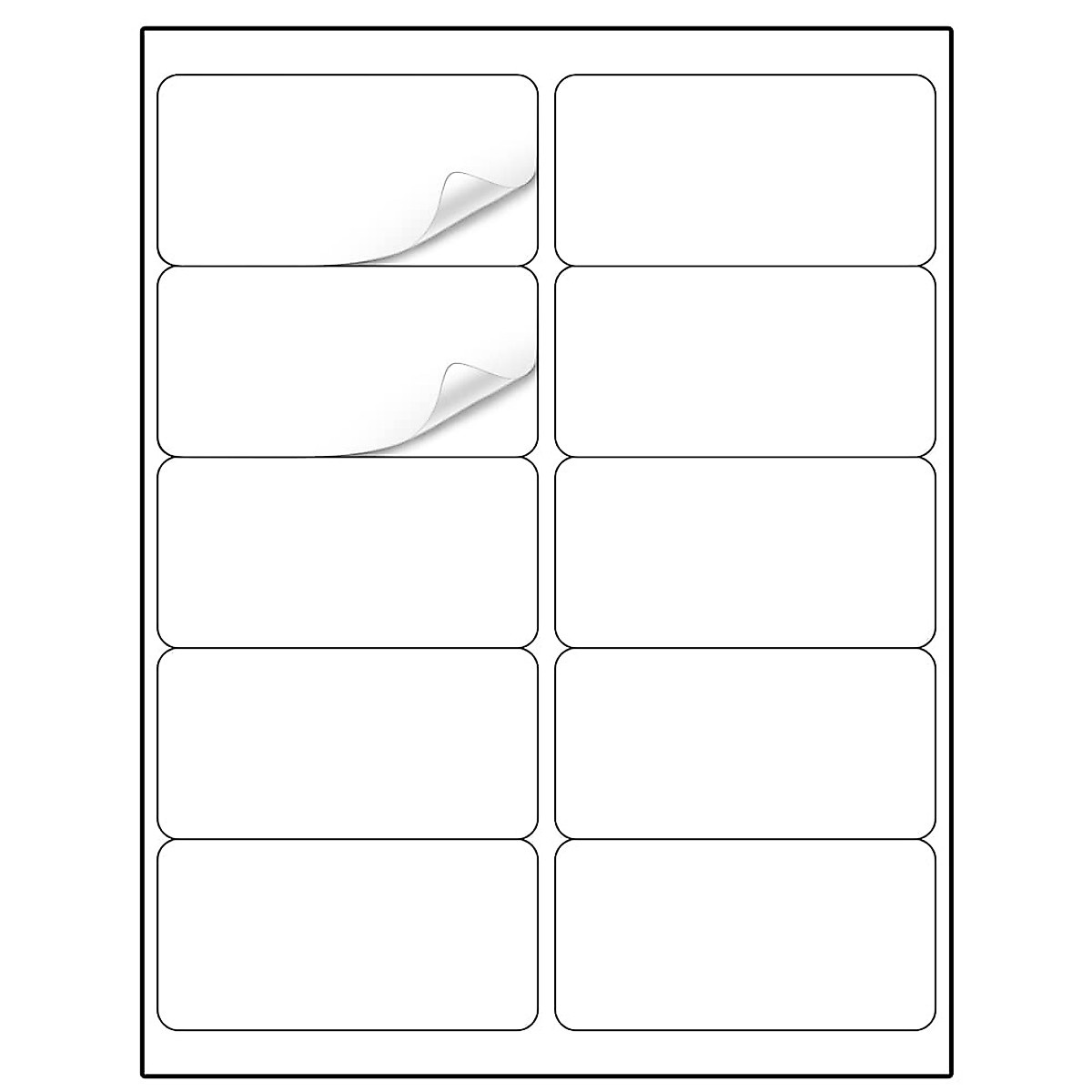 Methdic Shipping Labels 2"×4" 300 Labels Sticker Paper for Laser/Ink Jet Printer Mailing Labels 8.5"*11" White 10 per Sheet