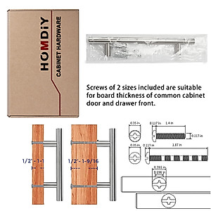 homdiy | 50 Pack 3in Hole Centers | Cabinet Handles Nickel Drawer Pulls Stainless Steel, Bar Handle Pull with Brushed Nickel Finish | Kitchen Cabinet Hardware/Dresser Drawers 201SN