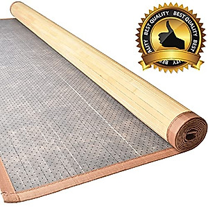 Bamboo Area Rug - 5x8 Bamboo Outdoor Rug All in One: Bamboo Rugs for Living Room, Outdoor Patio Rug, Kitchen Rug, Outdoor Carpet, Bamboo Rug for Entryway, Room Rug - Bamboo Floor Mat Large Light Brown