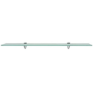 Kagoono 31.5" Glass Floating Shelves Wall Shelves, Stylish Hanging Shelf Wall Mounted Shelf Shower Wall Shelf, Display Shelf Home Decoration Ledge, for Bedroom/Bathroom/Living Room, Clear