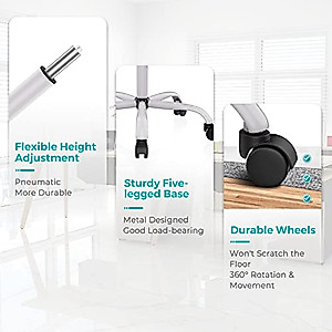 Office Chair, Desk Chair Ergonomic Mesh Office Chair Mesh Grey Computer Chair, Home Office Desk Chairs with Wheels, Mid Back Office Desk Chair Rolling Swivel Task Chair with Lumbar Support Armrests