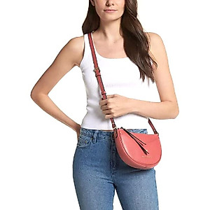 Michael Kors Dover Small Leather Crossbody Bag Purse Handbag (Tea Rose)