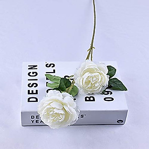 Bemacoggi 2pcs Peony Artificial Flowers Silk Flower Fake Peonies for Arrangements Wedding Anniversary Garden Home Office Decoration
