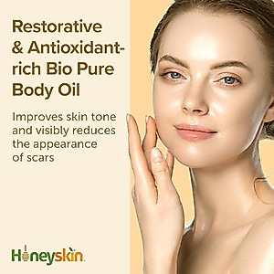 Bio Pure Skincare Oil - Moisturizer for Dry Skin - Pregnancy Stretch Mark Prevention - Oil for Scars - Stretch Mark Treatment with Sweet Almond for skin (4oz)