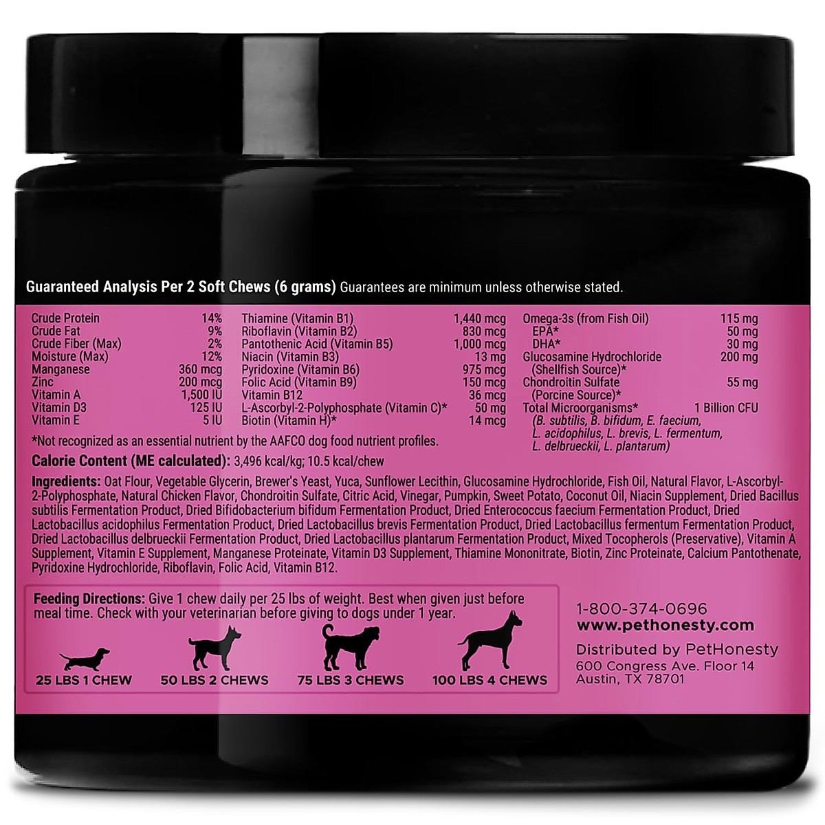 PetHonesty 10 in 1 Multivitamin + Hip & Joint Health Soft Chew Supplement Bundle - Dog Vitamins - Glucosamine Chondroitin, Omegas, Turmeric and MSM for Overall Dog Health, Joint Supplement for Dogs.