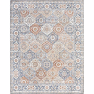 FairOnly 5x7 Area Rug Bohemian Floral Medallion Rugs for Living Room Bedroom Rugs Persian Boho Area Rug, Non-Slip Non-Shedding Rugs Vintage Rugs,Bohemian Large Area Rug Floor Carpet Mat,5x7