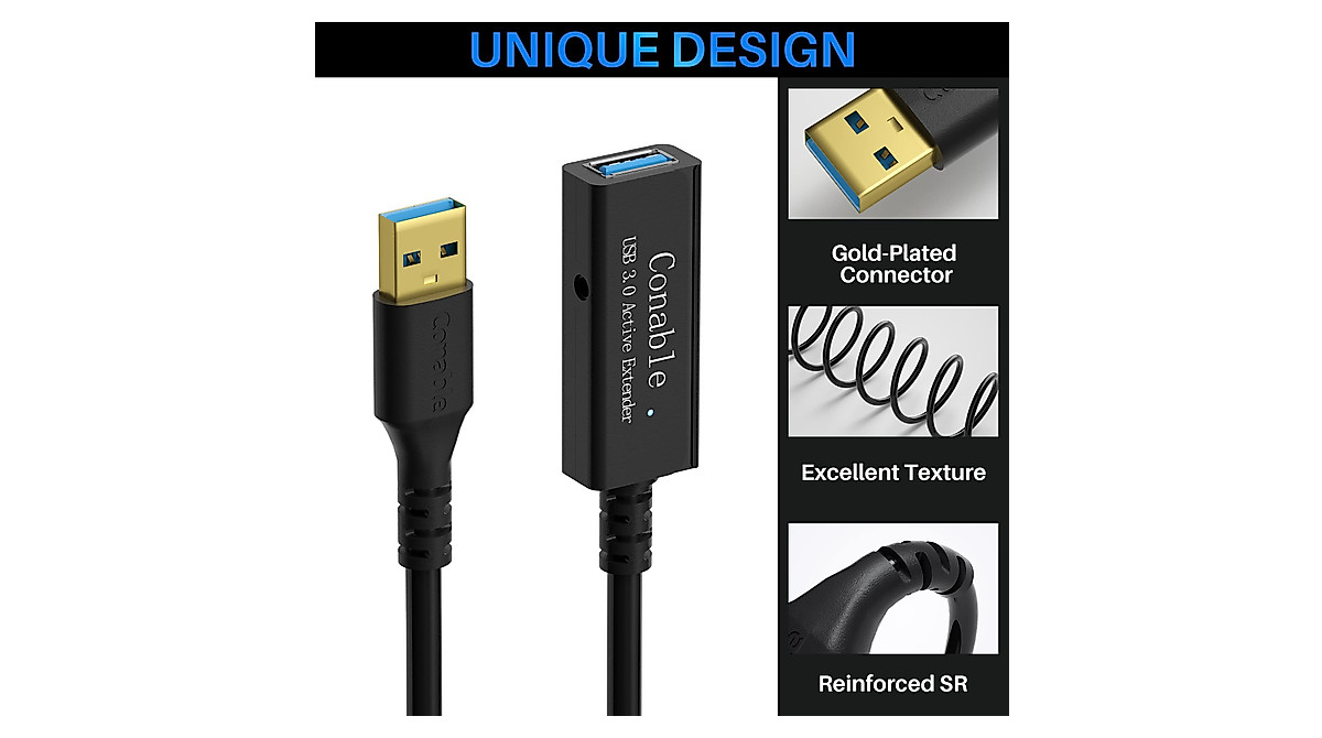 30ft USB 3.0 Active Extension Cable with Boosters