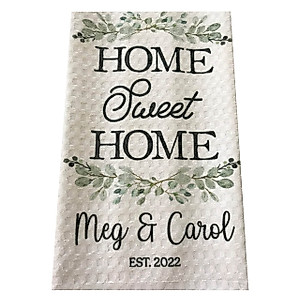 Personalized Name Home Sweet Home Waffle Towel