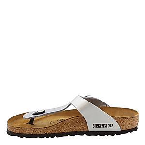 Birkenstock 4385137 Gizeh Silver Bflor 37