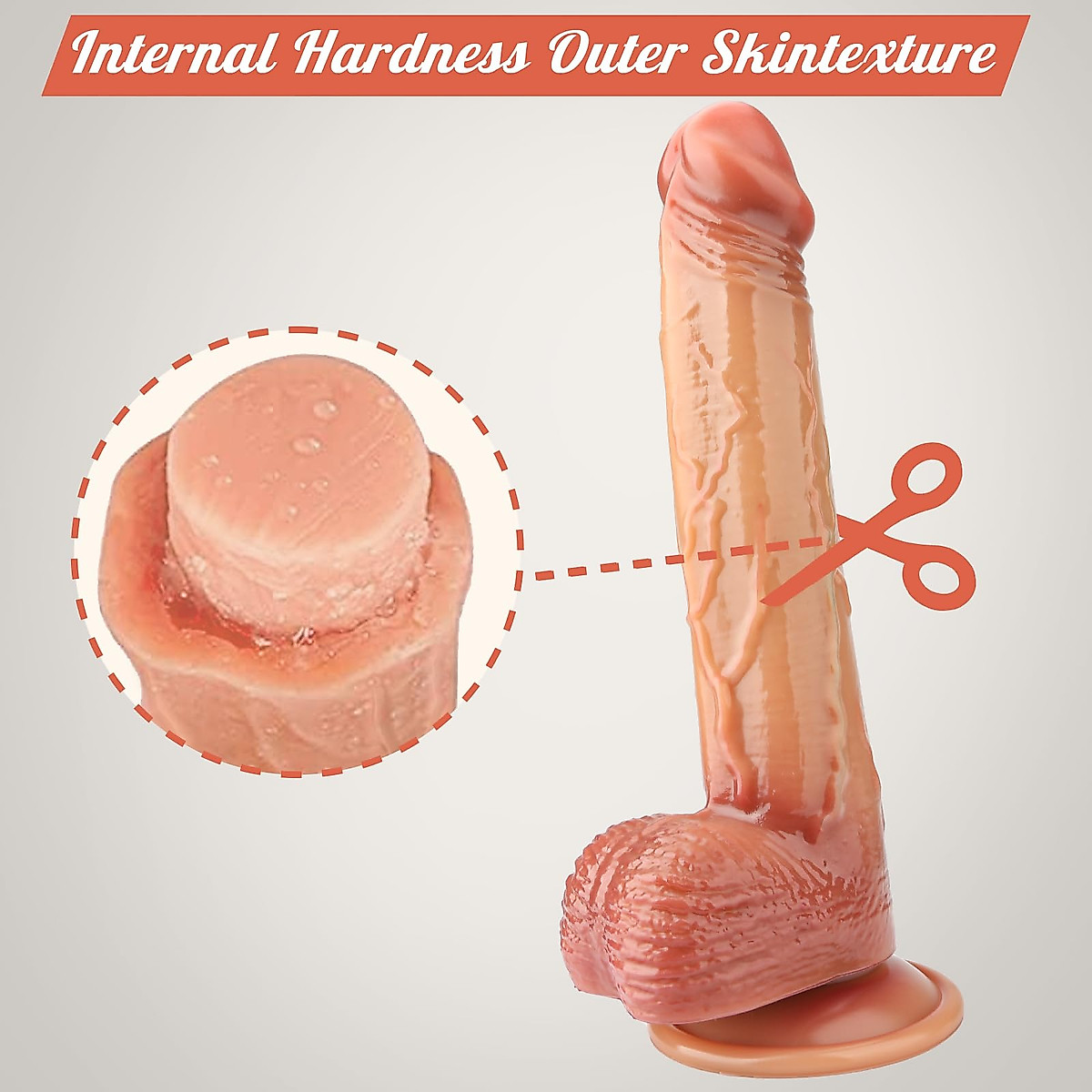 Sex Toys Huge Realistic Dildo - Adult Toys 11.5“ Silicone Giant Thick Dildos with Suction Cup, Women Sex Toys G Spot Long Large Dildo for Vaginal and Anal Play, Lifelike Penis Female Sex Toy