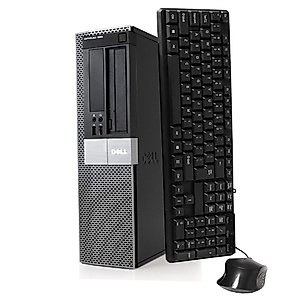 Dell Optiplex 980 Desktop Computer PC Bundle With WiFi Adapter - Intel Core i5 3.1GHz, 8GB RAM, 500GB Hard Drive, DVD, Windows 10, USB WiFi adapter, Keyboard, Mouse (Renewed)
