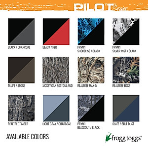 FROGG TOGGS Men's Pilot II Guide Waterproof Breathable Rain Bib, X-Large, Black/Charcoal