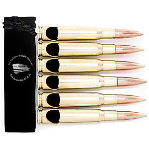 50 Caliber BMG Real Brass Bullet Shaped Bottle Opener - Set of 6