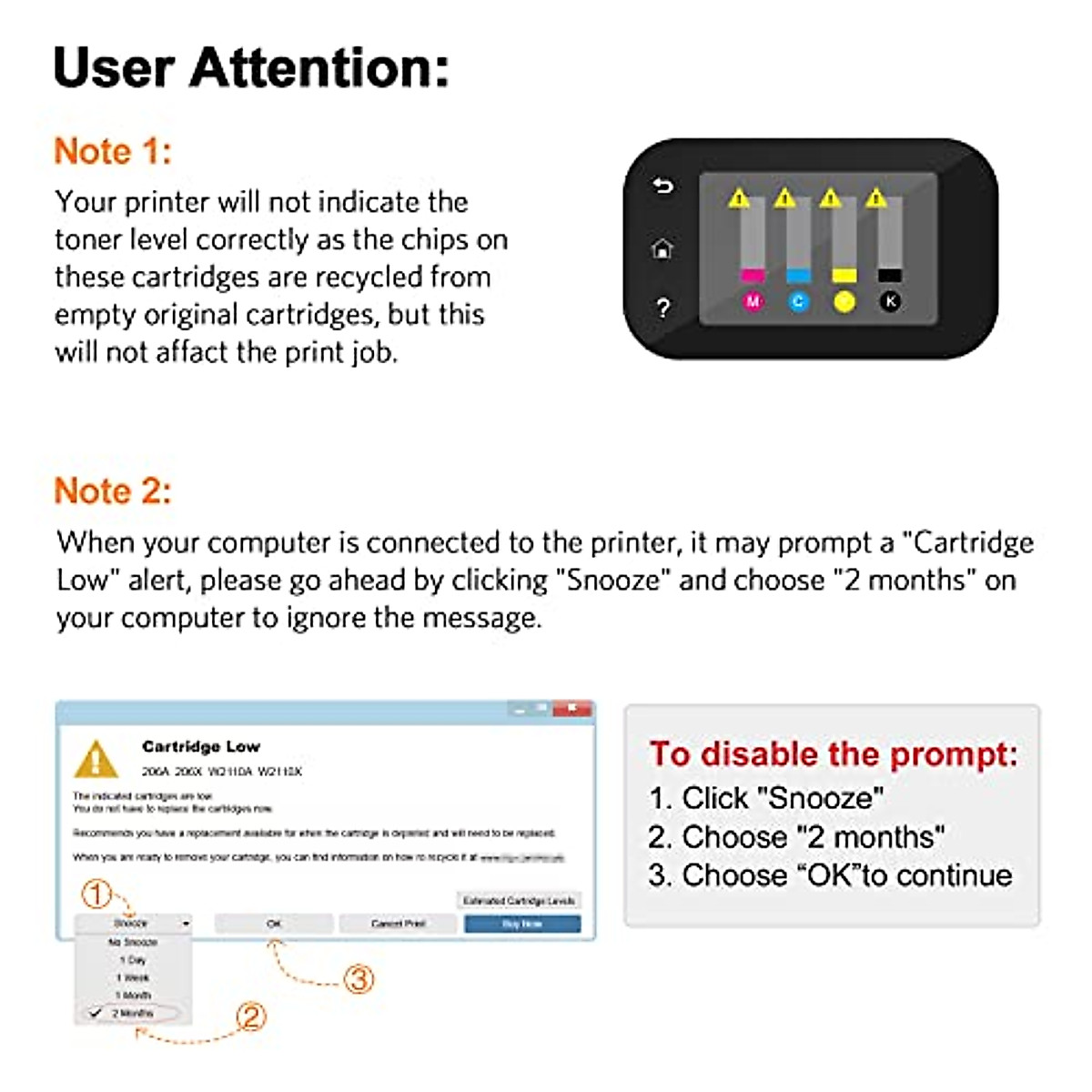 v4ink 206A (with Chip) Remanufactured Toner Cartridge Replacement for HP 206A W2110A for use in Color MFP M283fdw Pro M255dw M283cdw M283fdn M255nw M282nw M282 M255 M283 Series (KCMY, 4 Pack)