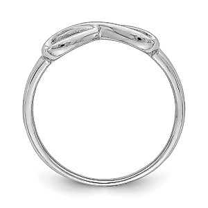 IceCarats 925 Sterling Silver Infinity Twisted Love Knot Symbol Heart Woven Crisscross Band Statement Ring Size 8