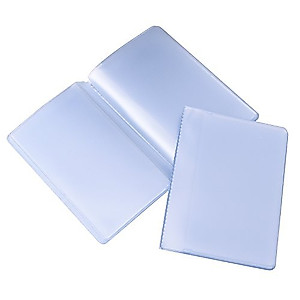 Shappy 2 Pieces Plastic Wallet Insert Credit Card Holder with 10 Page 20 Slots and 10 Page 10 Slots, Transparent